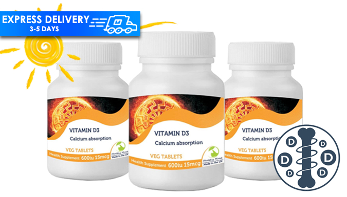 Vitamin D 1000iu 25mcg Sunshine Tablets - 3 or 6 Months Supply