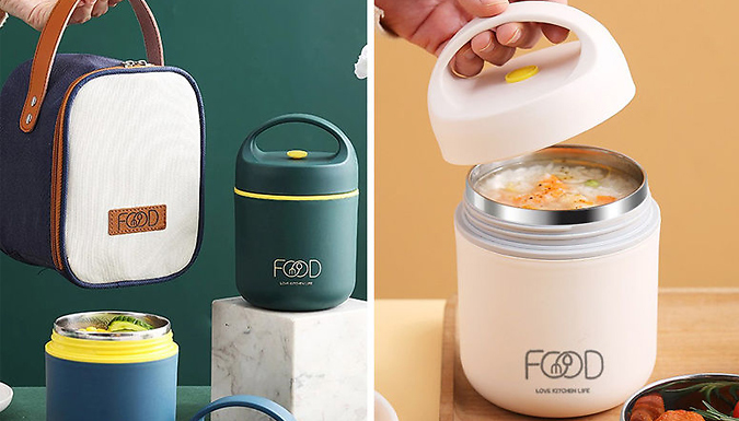 Stainless Steel Vacuum Thermal Container Set - 3 Colours