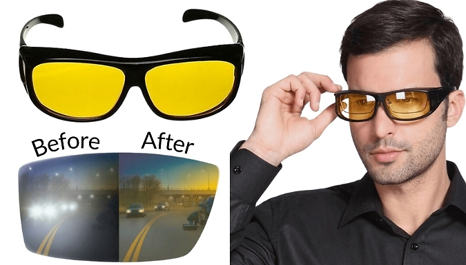 Anti-Glare Driving Night Vision Glasses - 1 or 2-Pack!