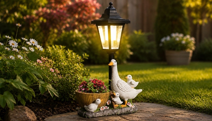 Solar-Powered Duck or Swan Decorative Garden Light - 7 Designs!