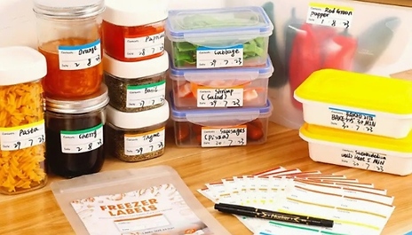 100-Piece Coloured Food Storage Label Stickers